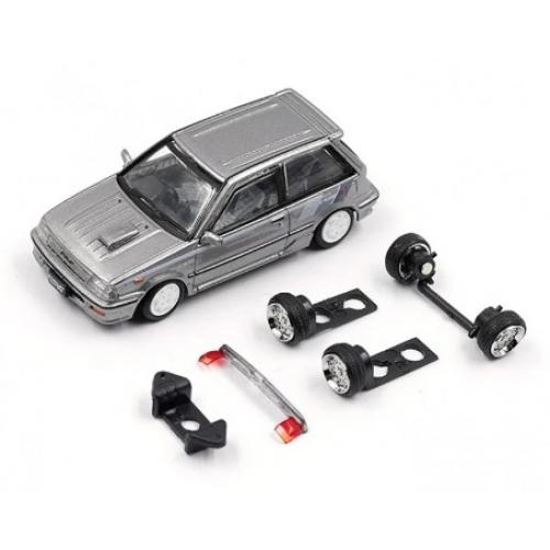 BM Creations 1/64 Toyota Starlet Turbo S (EP71) 1998 Silver - DiecastModels