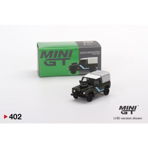 Mini GT 1/64 Land Rover Defender 90 Pick-Up - Bronze Green - DiecastModels