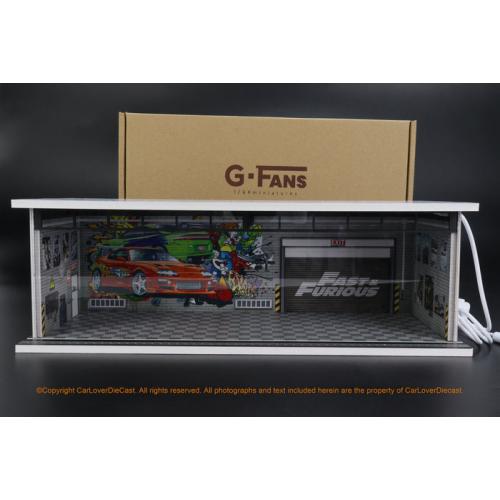 G-Fans 1/64 Fast & Furious Car Model Showroom with LED Lights ...