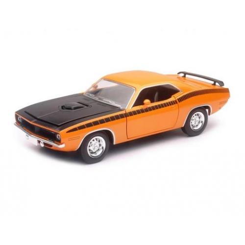 New Ray 1/24 1970 Plymouth Cuda - Orange - DiecastModels