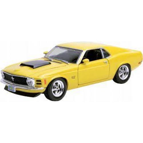 Motormax 1/24 Ford Mustang Boss 429 1970 - Yellow - DiecastModels