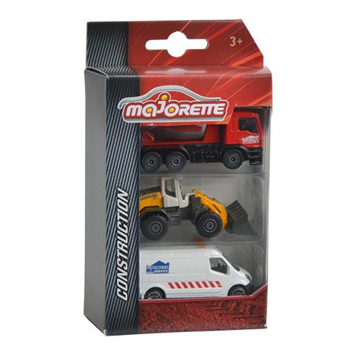 Majorette Construction 3pc Set Construction Series - DiecastModels