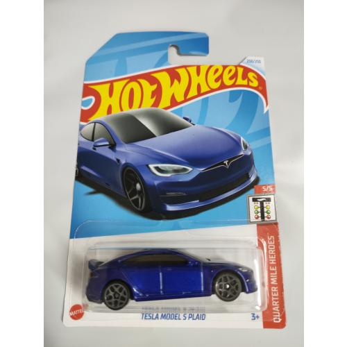 Hot Wheels Tesla Model S Plaid Blue - DiecastModels