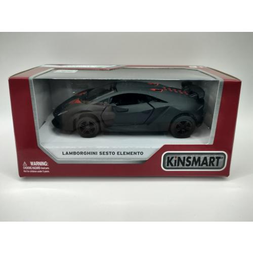 KiNSMART 1/38 Lamborghini Sesto Elemento Matt Black - DiecastModels
