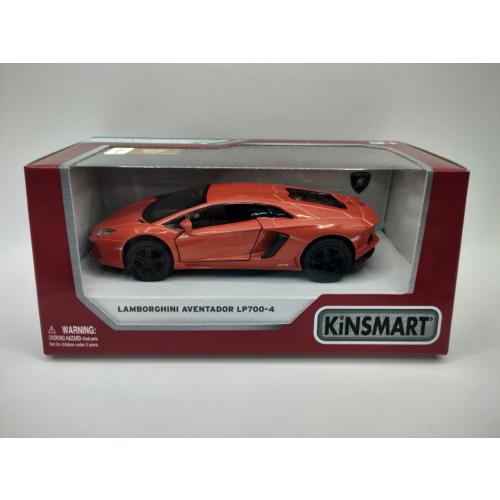 KiNSMART 1/38 Lamborghini Aventador LP700-4 Orange - DiecastModels
